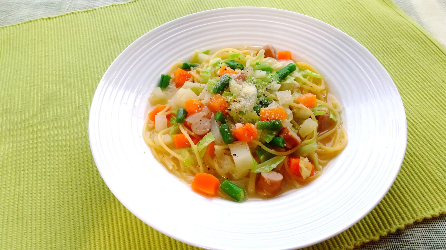 ミネストローネパスタ - JA菊池